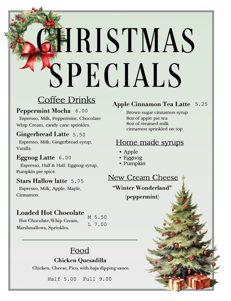 MENU – Family Grounds Coffee Co.